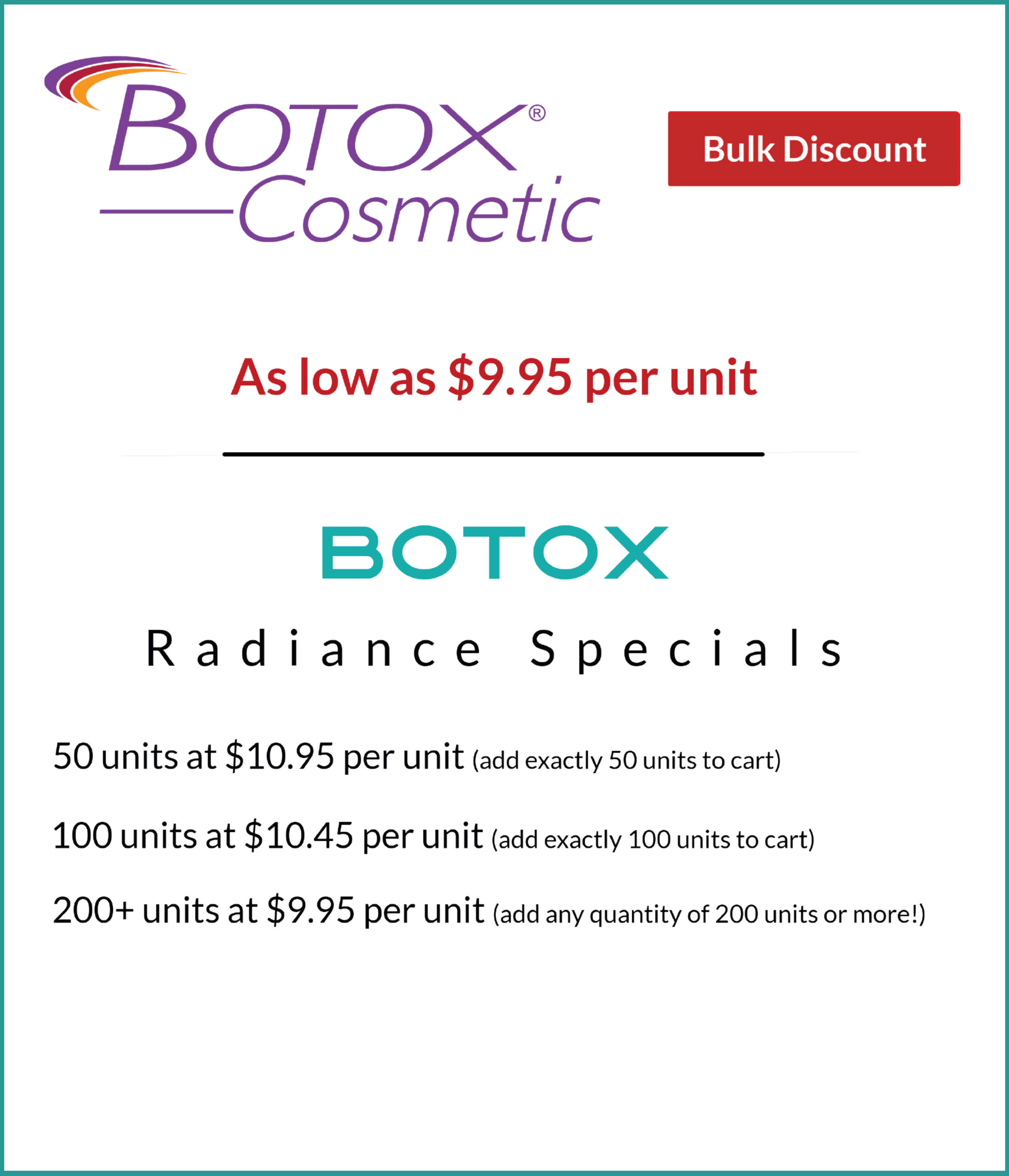 Botox Specials – Renewal Skin Spa
